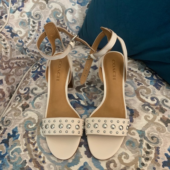 Coach | Shoes | Coach Paige Studded Ankle Strap Sandals Size 9 | Poshmark